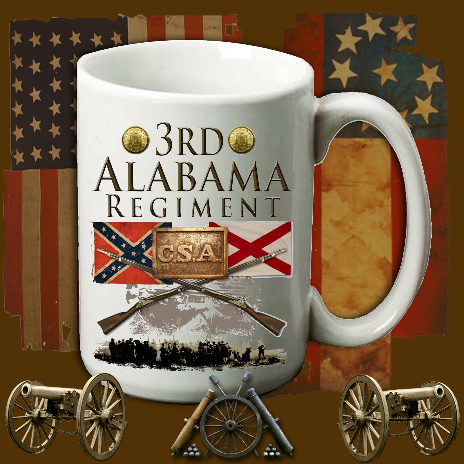 Купить Разное 3rd Alabama Infantry American Civil War themed 15 oz mug ...